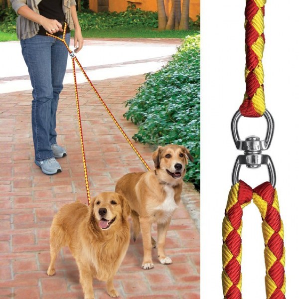 No Tangle Dual Dog Walking Leash Micro Traders 2-Pack Double Dog Leash ...